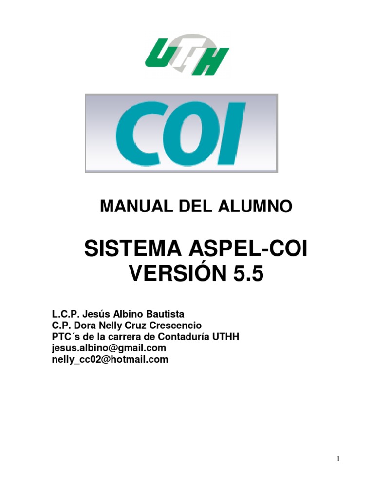 MANUAL de Coi 2011 V 5.5 | PDF | Apoyo | Archivo de computadora