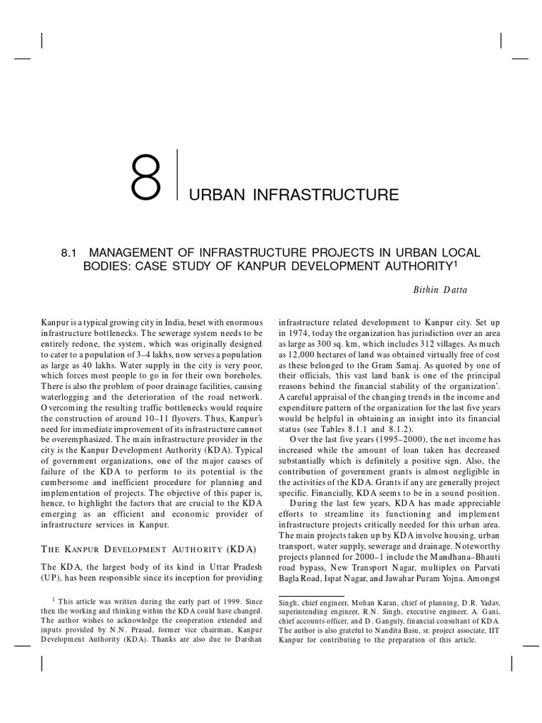 Kanpur Urban Infrastructure Challenges | PDF | Infrastructure | Mergers ...