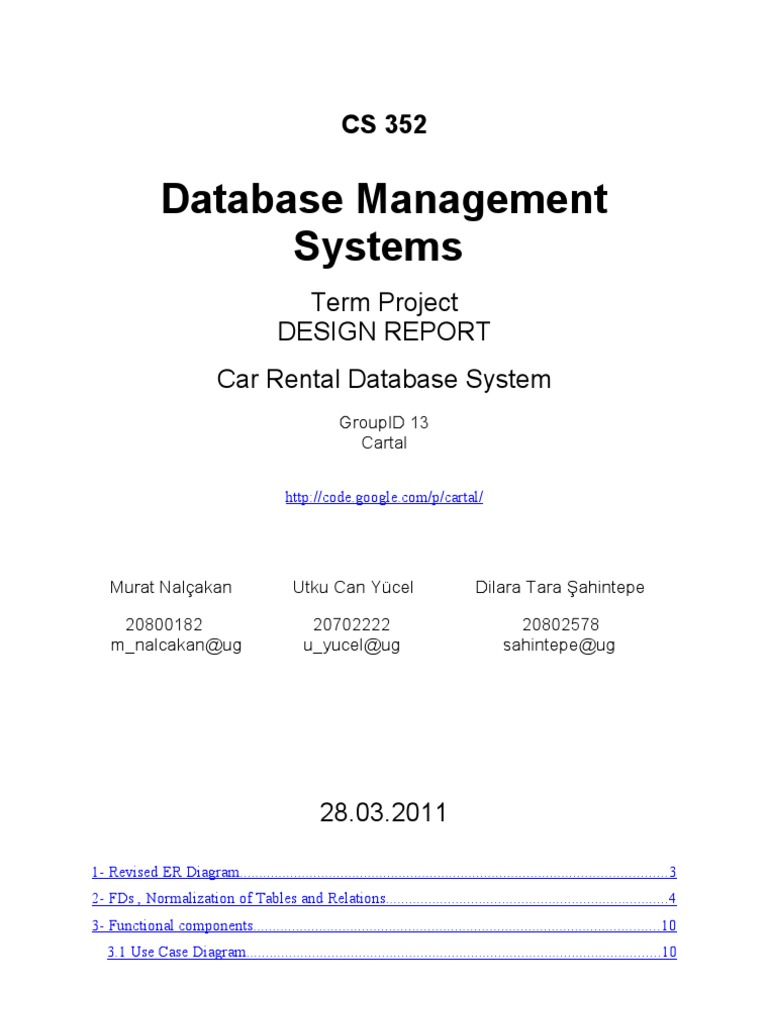 Cs352 Design Report | PDF | Scientific Modeling | Data Management