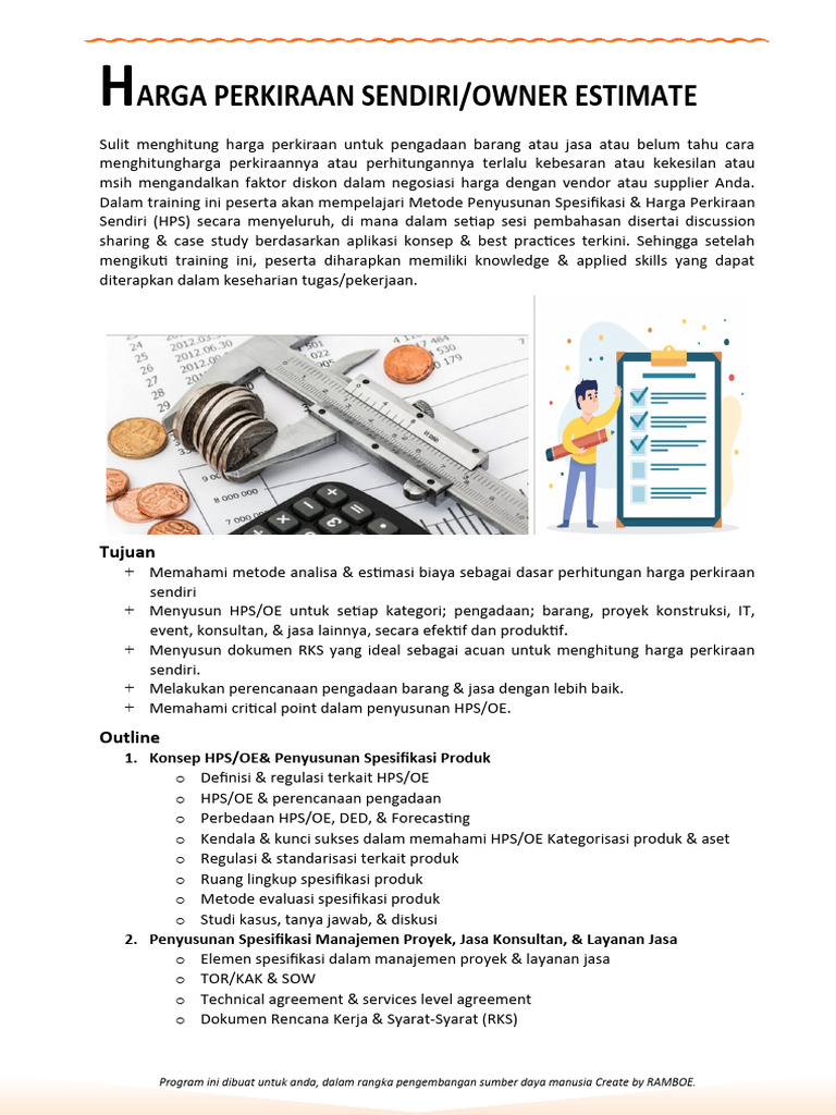 Broshure Harga Perkiraan Sendiri-Hps-Owner Estimate | PDF