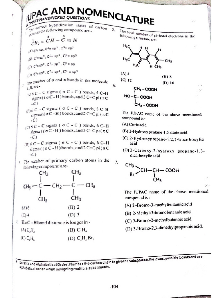 Iupac and Nomenclature | PDF