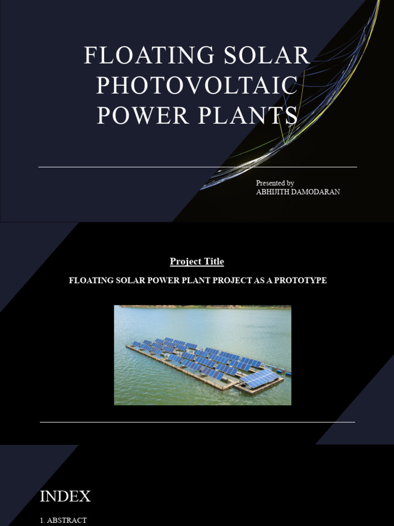 Floating Solar Photovoltaic Power Plants | PDF | Photovoltaics | Solar Power