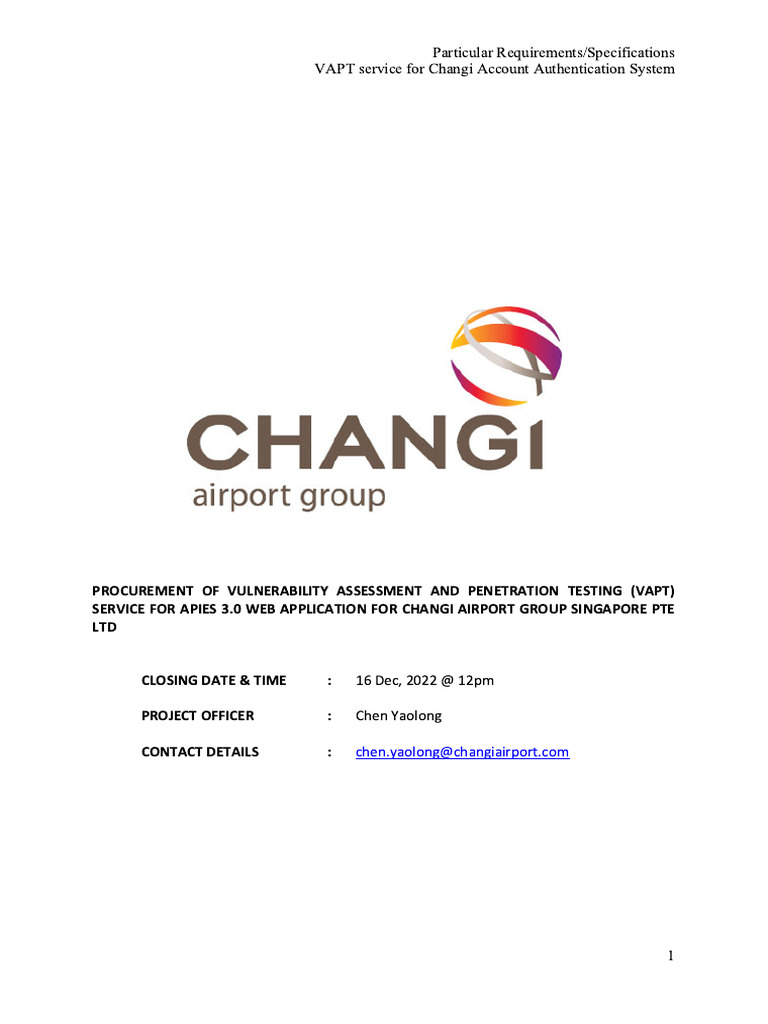 APIES 3.0 Login Guide for Changi | PDF