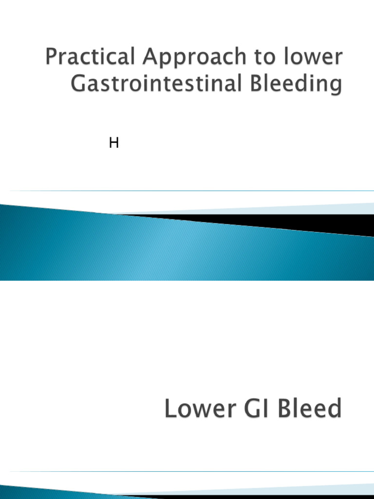 lower gi bleeding | PDF | Anatomy | Blood