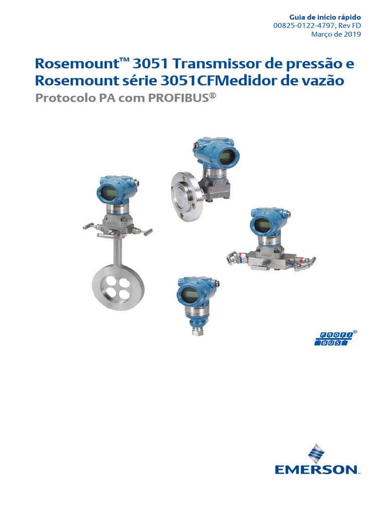 Guia de Início Rápido Rosemount 3051 Transmissor de Pressão e Série ...