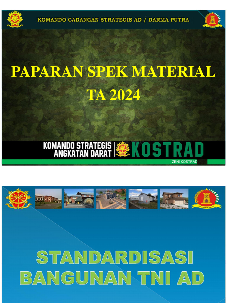 Spesifikasi Material TNI AD TA 2024 | PDF