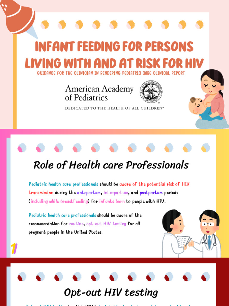 Infant Feeding For Persons Living With and at Risk For HIV | PDF ...