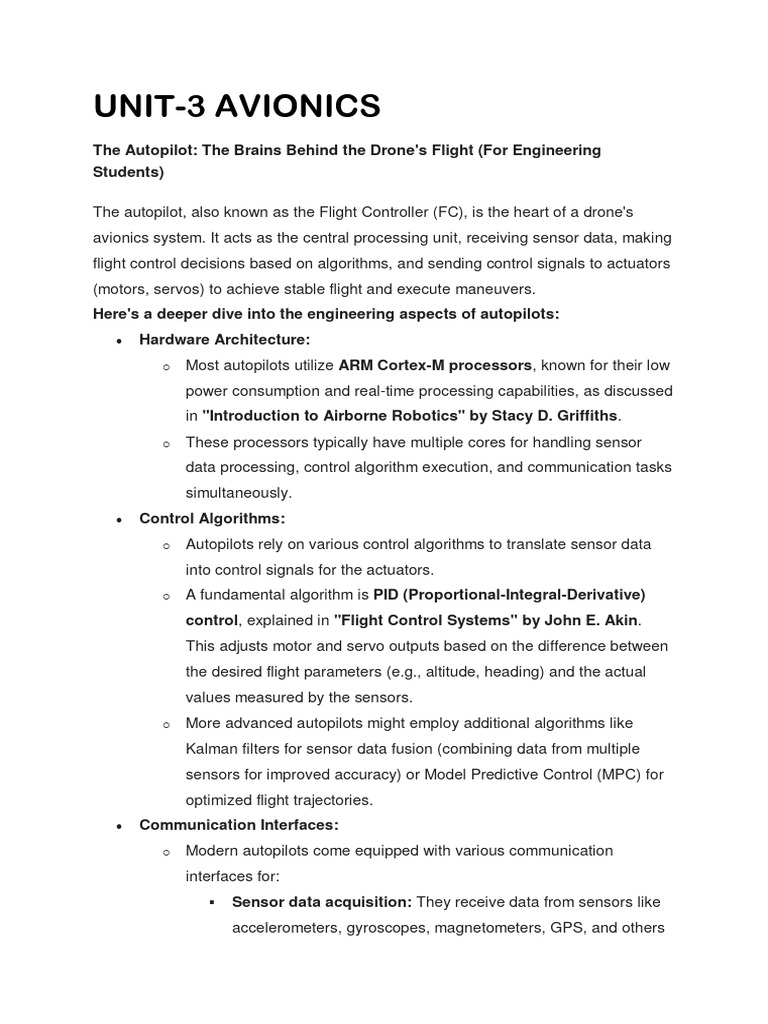AVIONICS | PDF | Electric Motor | Unmanned Aerial Vehicle