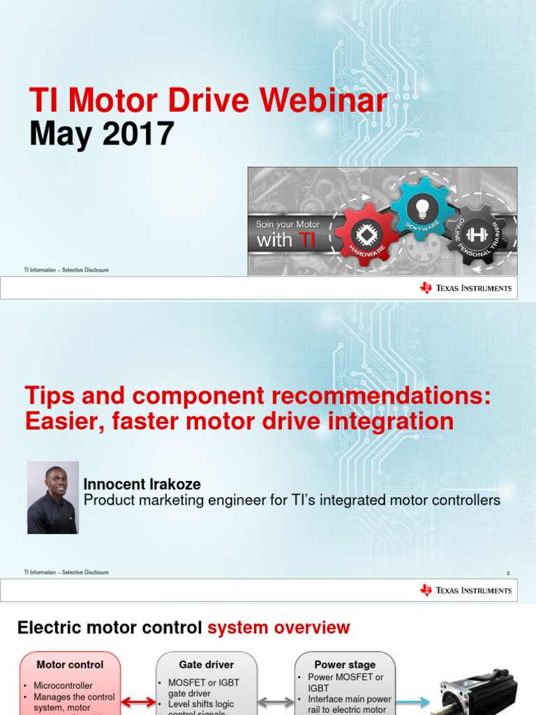 Motor Drive Integration Tips & Solutions | PDF | Electric Motor ...