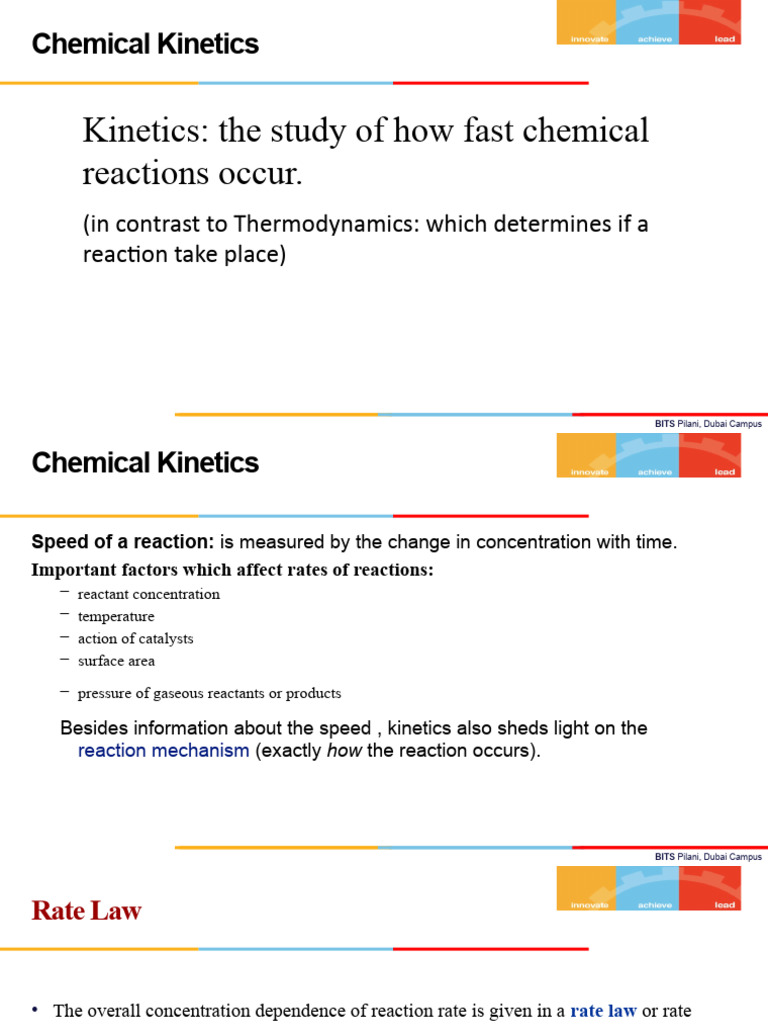 Chemical Kinetics | PDF | Reaction Rate | Chemical Kinetics