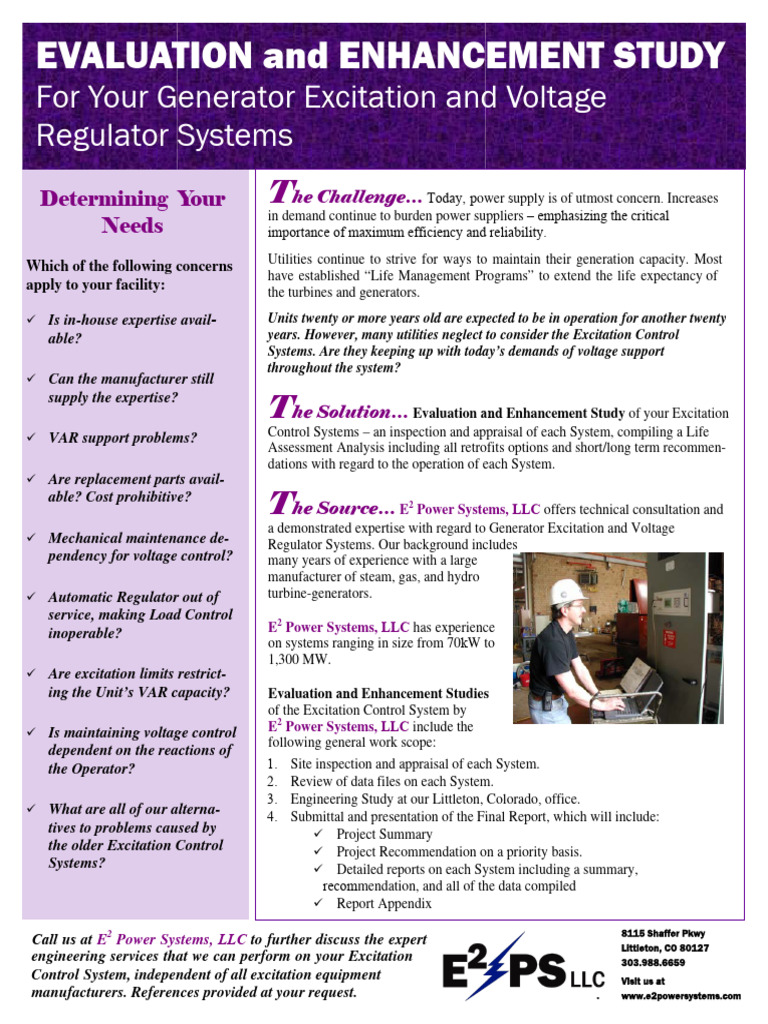 Evaluation and Enhancement Study | PDF | Electric Generator | Electric ...