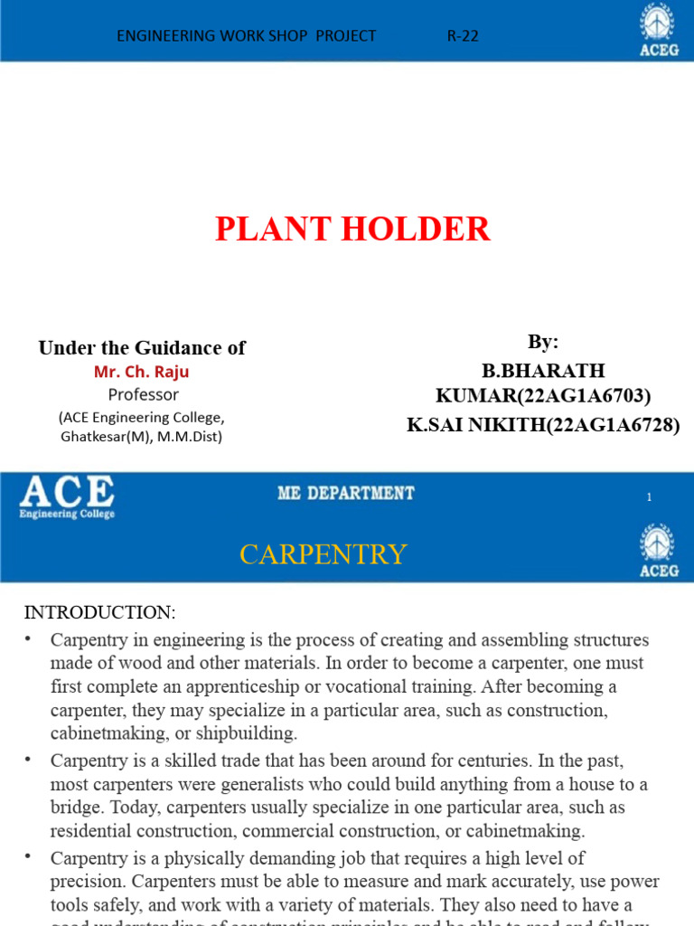 Sample PPT Format | PDF | Carpentry | Secondary Sector Of The Economy