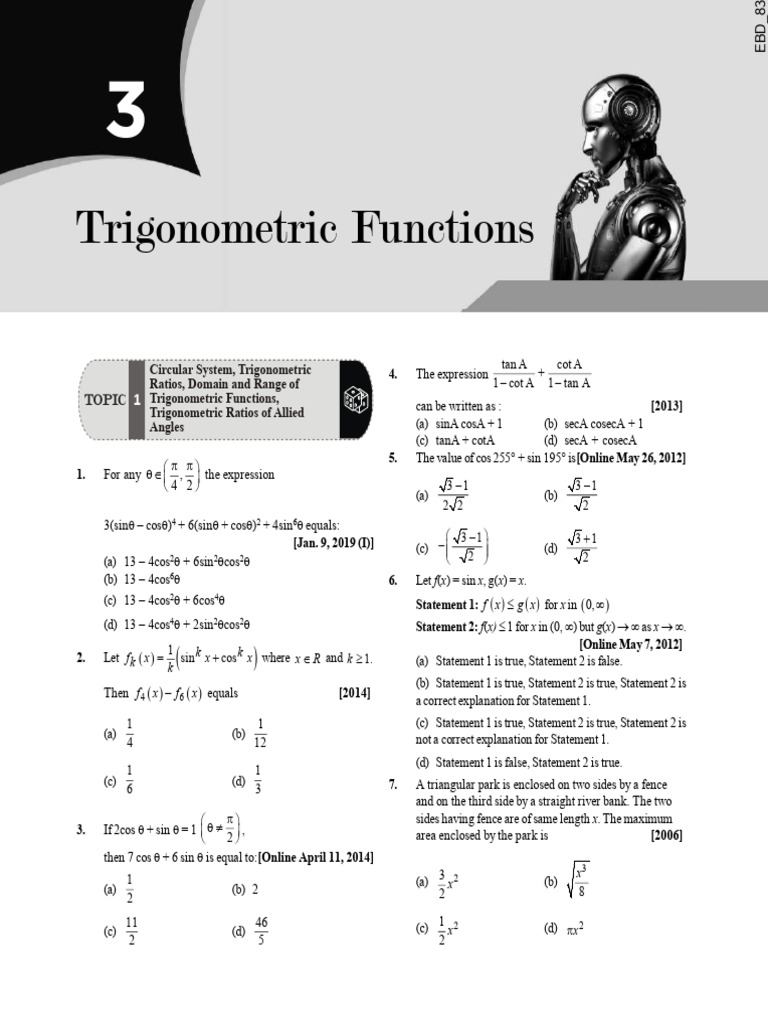 Selfstudys Com File | PDF | Trigonometric Functions | Mathematical Relations