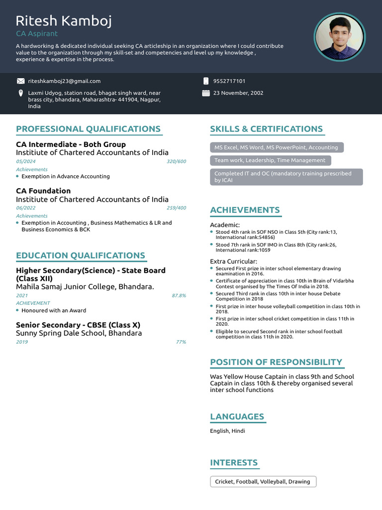 My Resume | PDF | Educational Stages