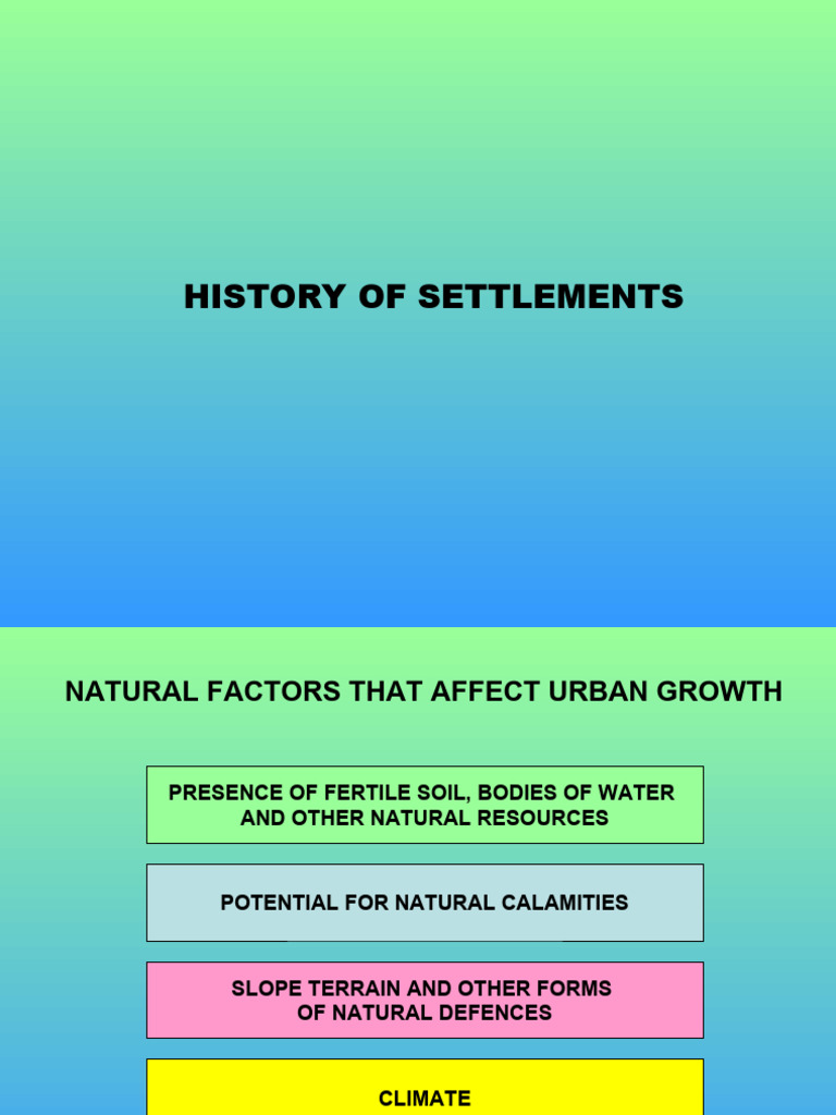 History of Urban Settlements | PDF | Renaissance | Urban Planning