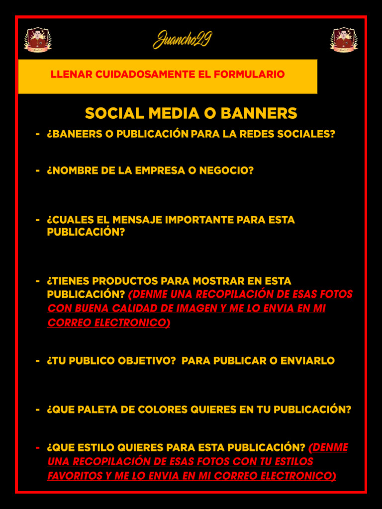 Formulario Social Media o Banners | PDF