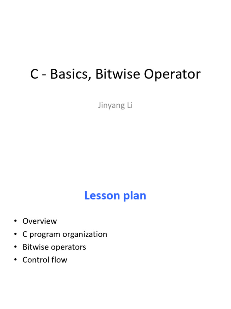 04-C_Basics | Download Free PDF | Integer (Computer Science) | Boolean Data Type
