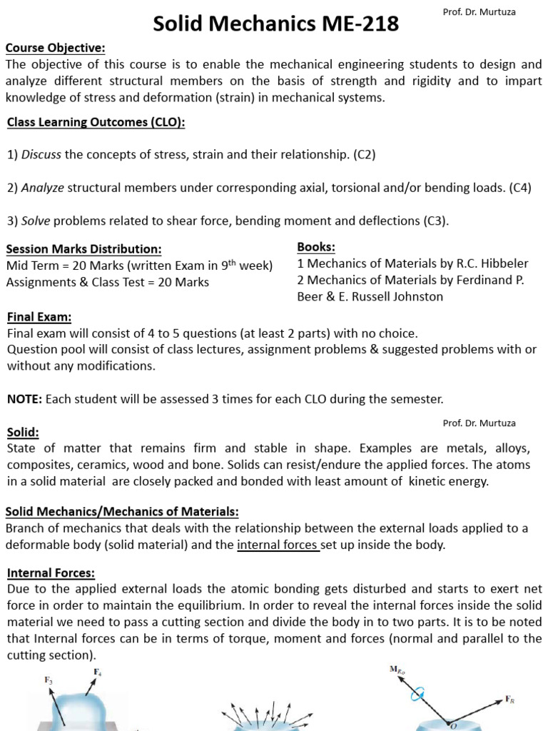 SM-1 Slides by DR Murtaza SM-1 Slides by DR Murtaza | PDF | Deformation (Engineering) | Strength ...