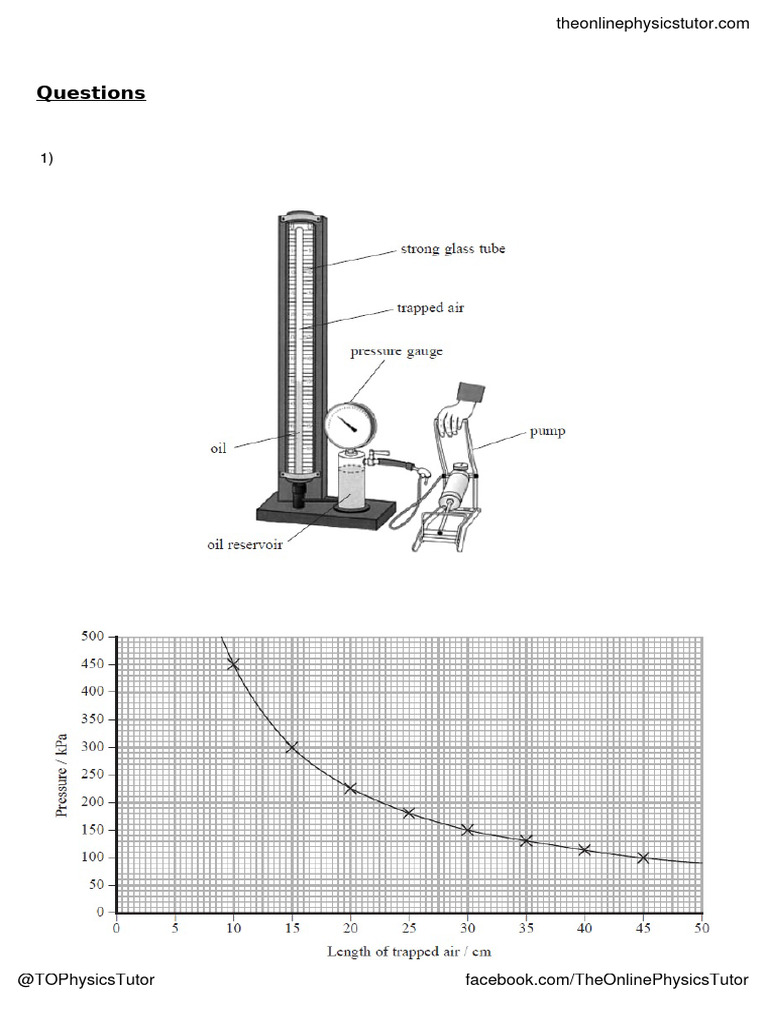 Practical Skills Thermal QP | PDF | Gases | Pressure