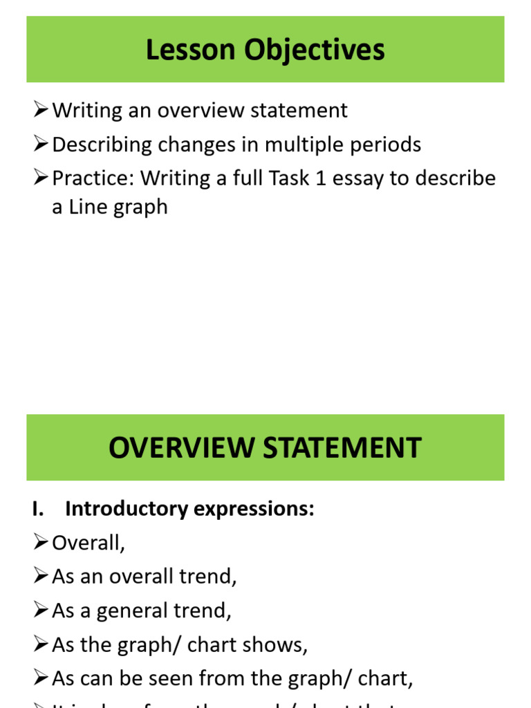 Ielts Writing Task 1 Overview Statement | PDF | Economies