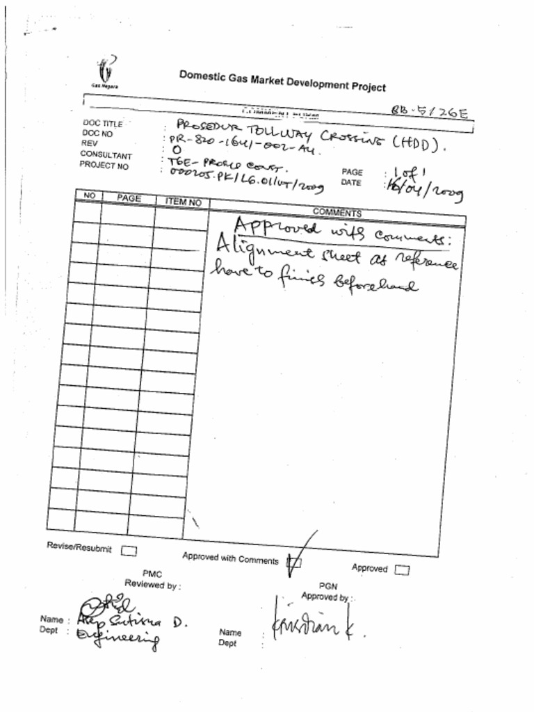 Pros - Tollway Crossing Rev.0 (Approved With Commant) | PDF