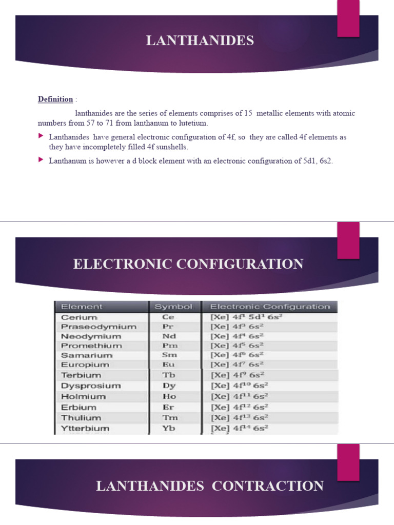 Lanthanide S | PDF | Lanthanide | Metallic Elements