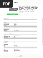 APC SRT8KXLI UPS Datasheet | PDF | Electrical Engineering | Electronics