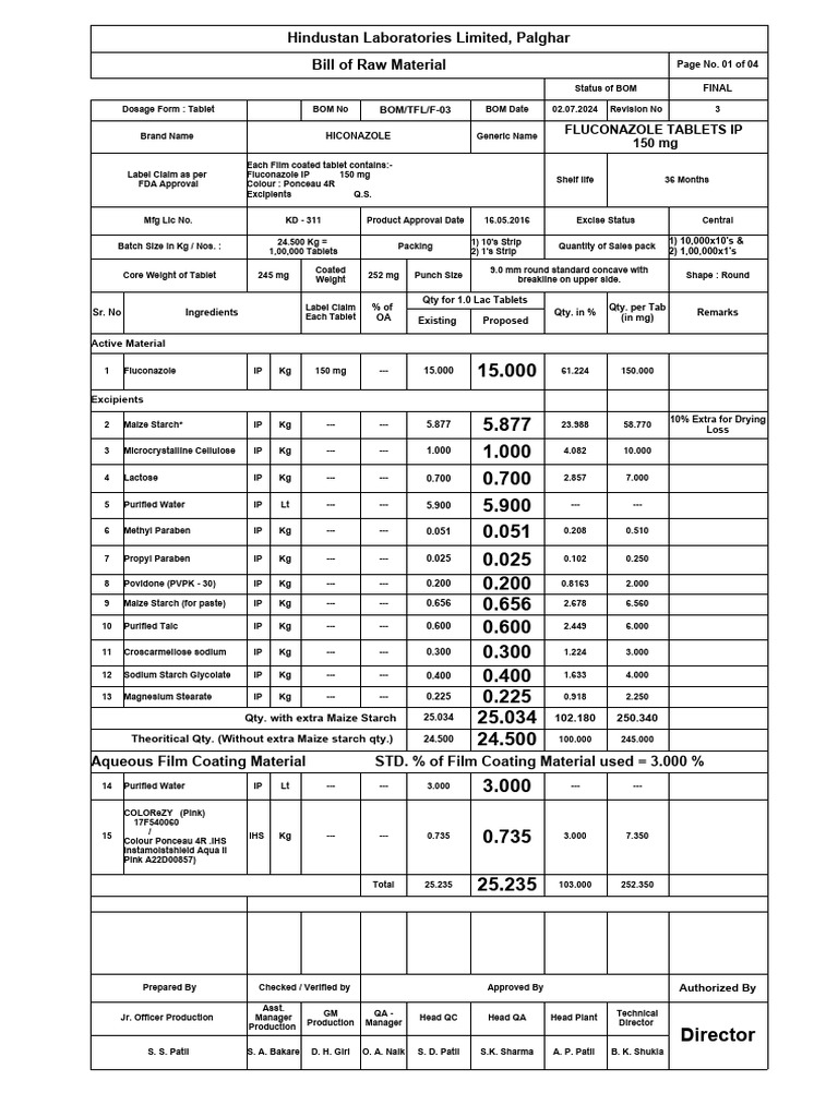 TFL - Fluconazole Tab F-03.... | PDF | Tablet (Pharmacy) | Pharmacology