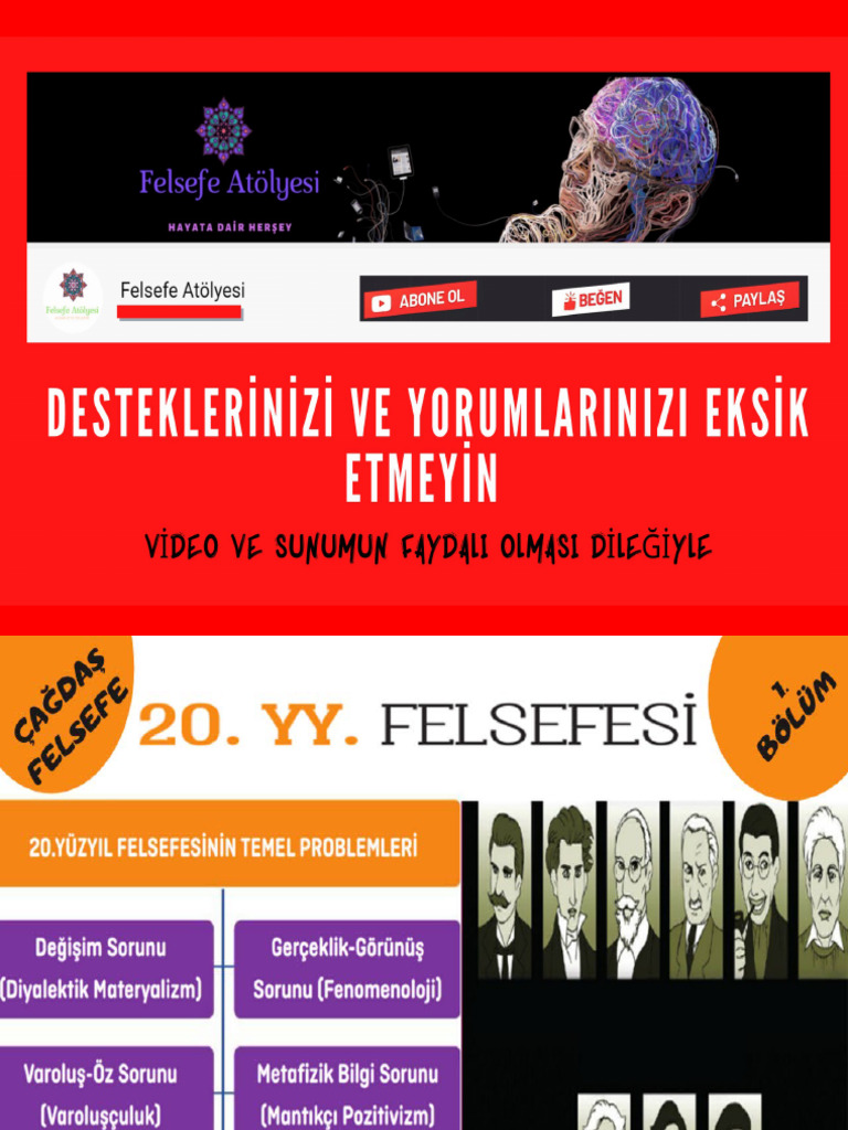 20.YY FELSEFESİ 5.ünite | PDF