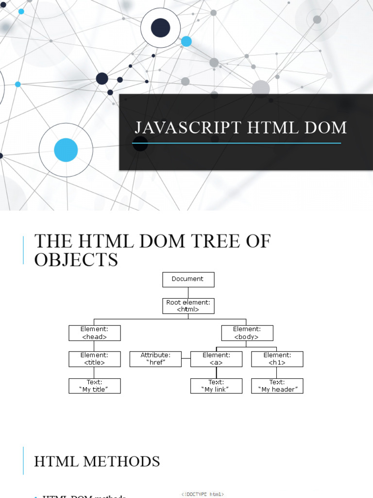 HTML DOM: Methods and Properties | PDF