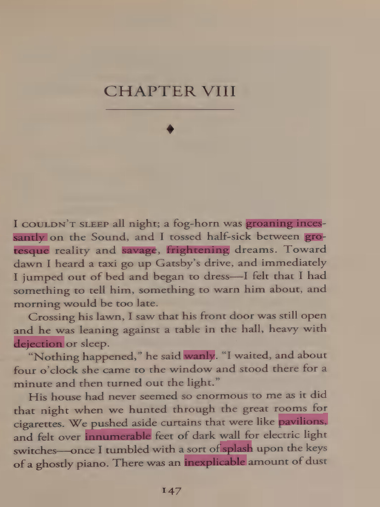 The Great Gatsby - Chapter 8 | PDF | The Great Gatsby