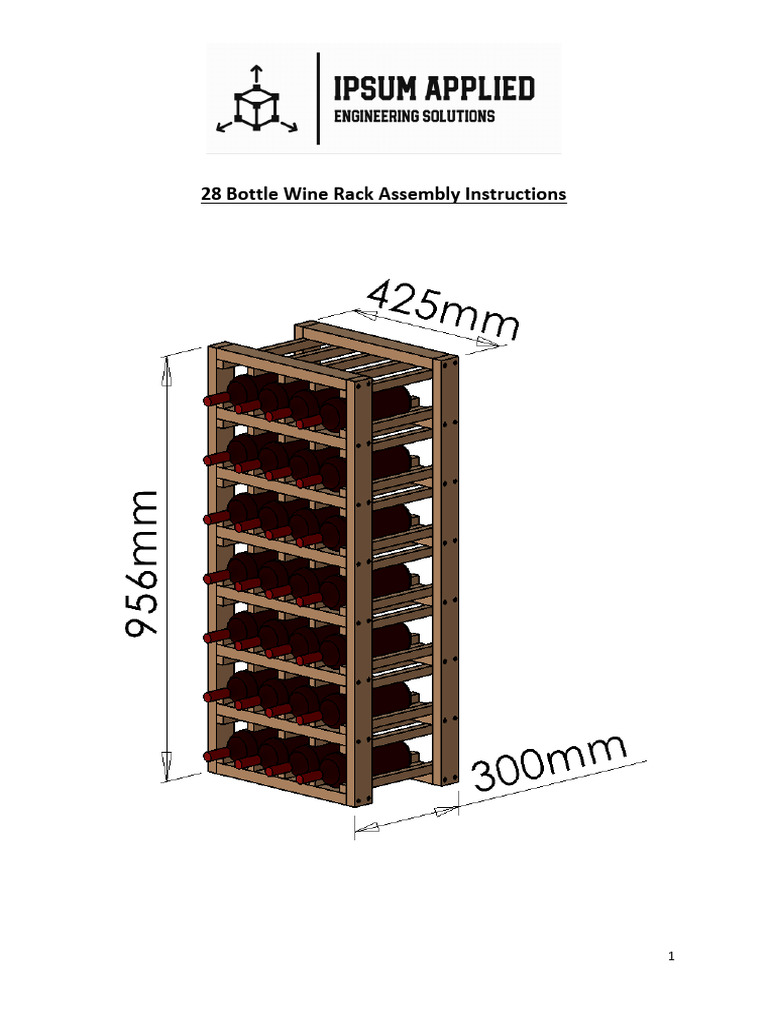 28 Bottle Wine Rack Assembly Instructions | PDF | Industrial Processes