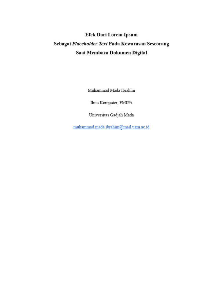 Contoh Format Esai Open Recruitment | PDF