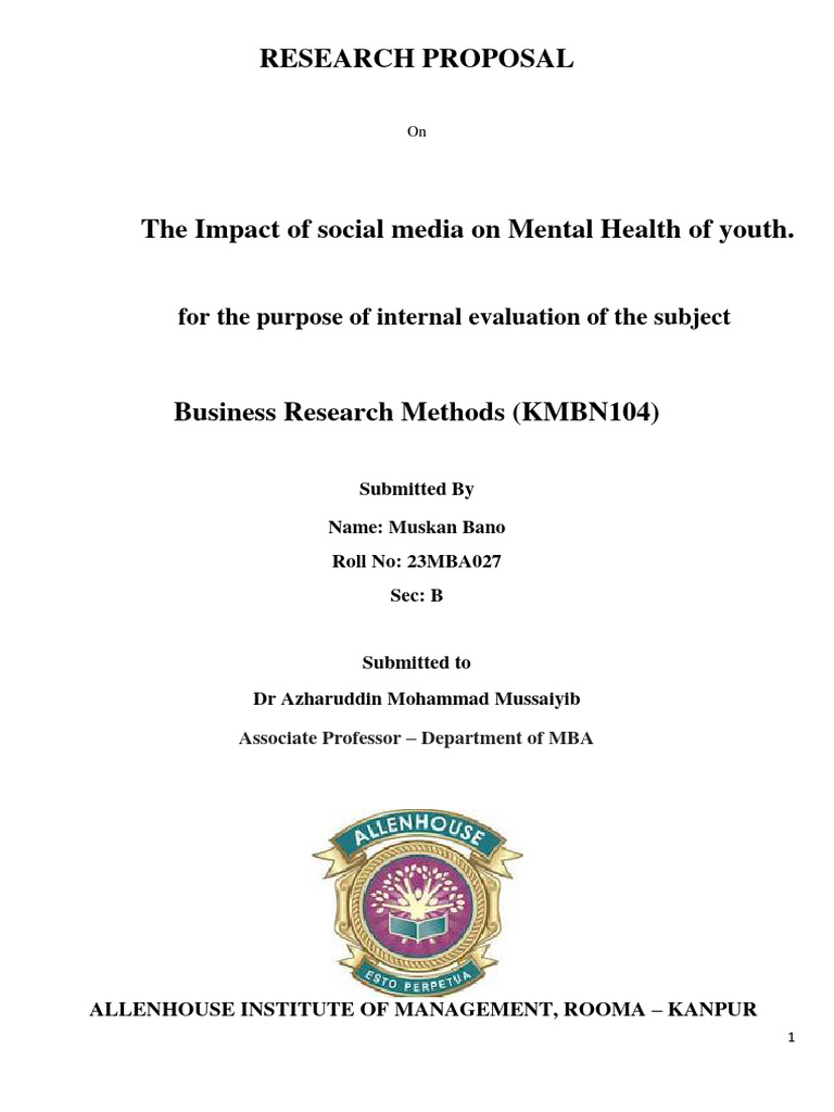 Research Proposal Muskan | PDF | Survey Methodology | Popular Culture ...