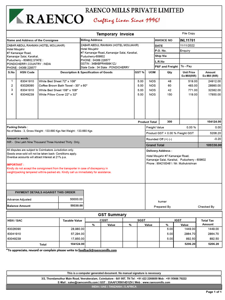TEMP INVOICE | Download Free PDF | Taxes | Government Finances