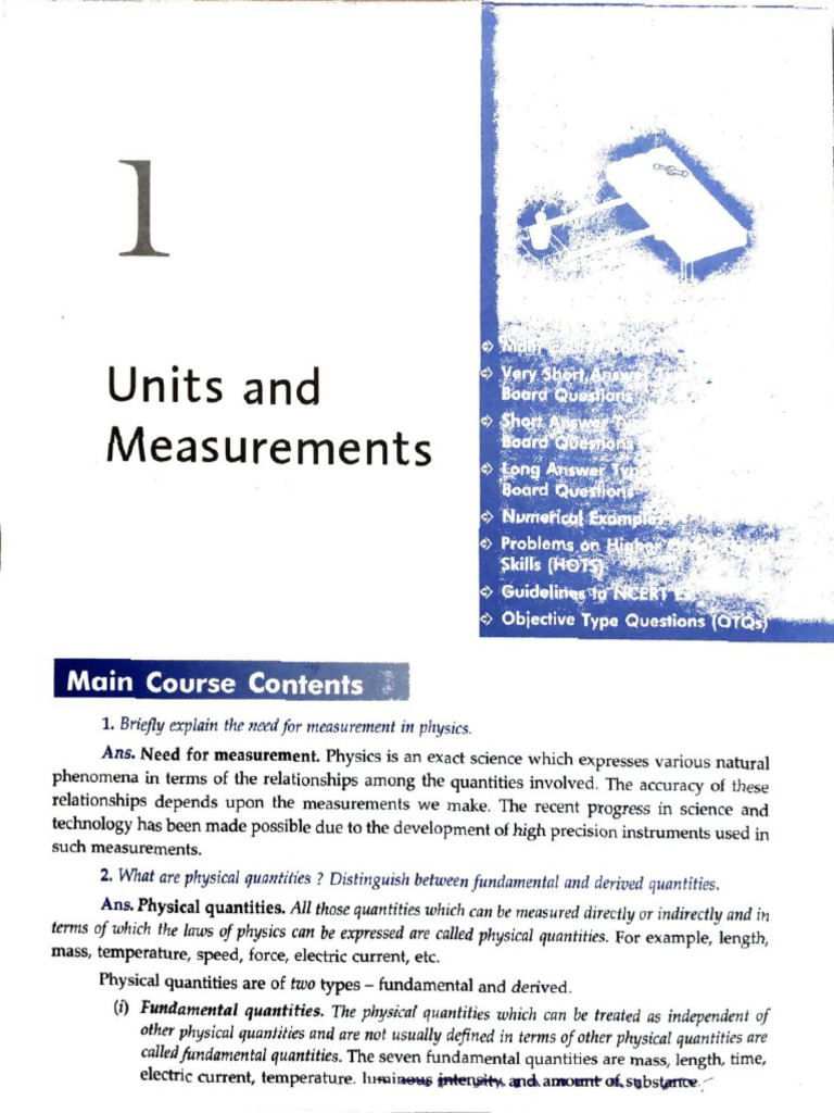Chapter 1 Units and Measurements_unlocked | PDF