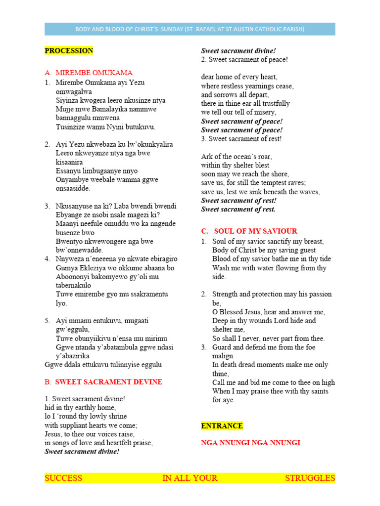 Body and Blood of Christ | PDF | Eucharist | Christian Worship And Liturgy