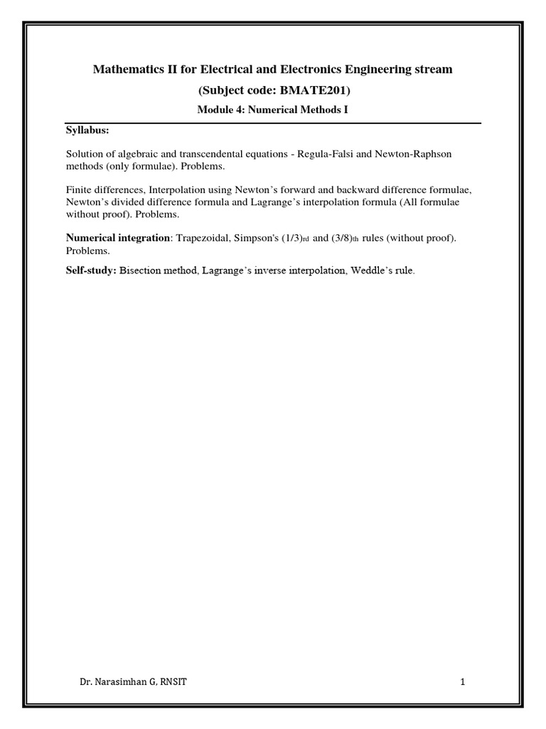 Bmate201 - Module 4 | PDF | Finite Difference | Numerical Analysis