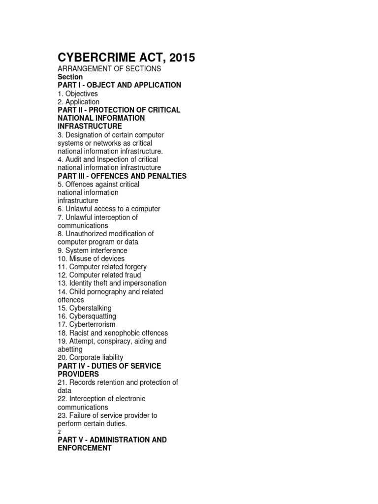 Cybercrime Act 2015 | PDF | Search Warrant | Asset Forfeiture