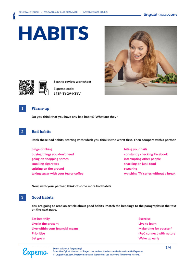 Habits British English Student Ver2 | PDF