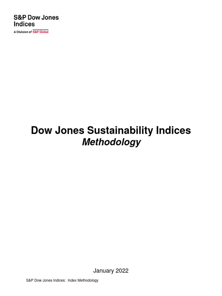 DJSI - Dow Jones Sustainability Indices Methodology | PDF | Stock Market Index | Financial Markets