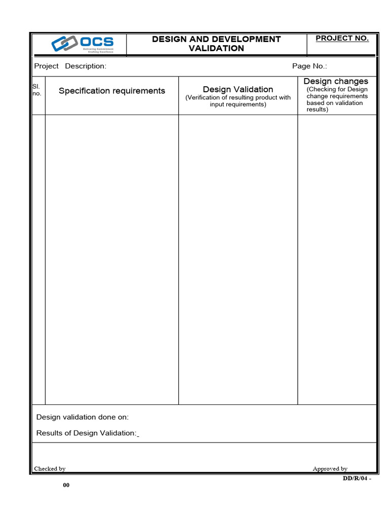 Design Validation Project Overview | PDF | Technology & Engineering