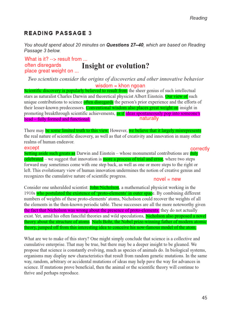 Reading 2. | PDF | Science | Idea