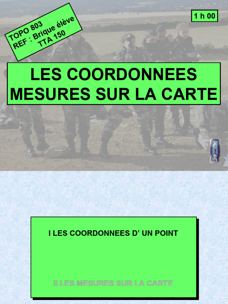 Coordonnées et mesures sur carte topographique | PDF | Sciences de la terre