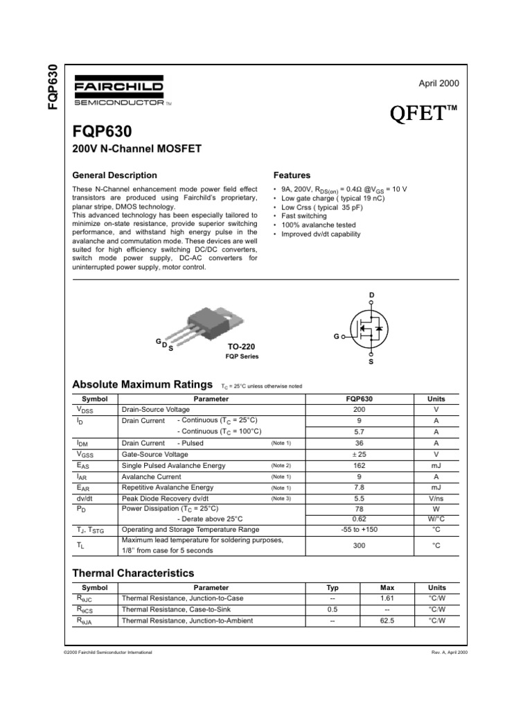FQP 630 Tstu | PDF