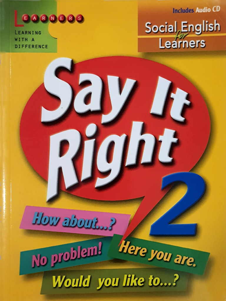 Say It Right 2 | PDF