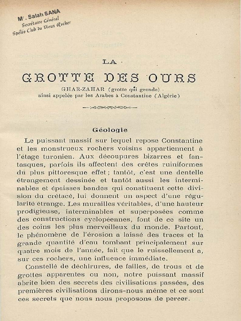 Grotte Des Ours | PDF