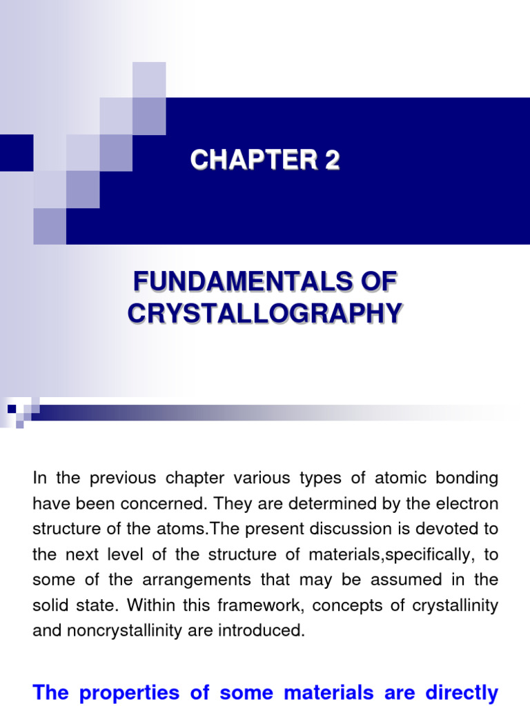 Chapter 2 | PDF | Crystal Structure | Crystal