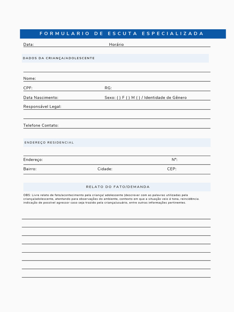 Relatório Escuta Especializada 20240618 085656 0000 | PDF | Ciências ...