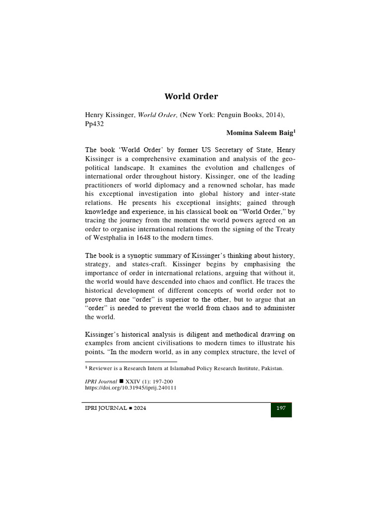 Book Review 5 IPRI Journal XXIV I Momina Saleem Baig | PDF | Nuclear ...